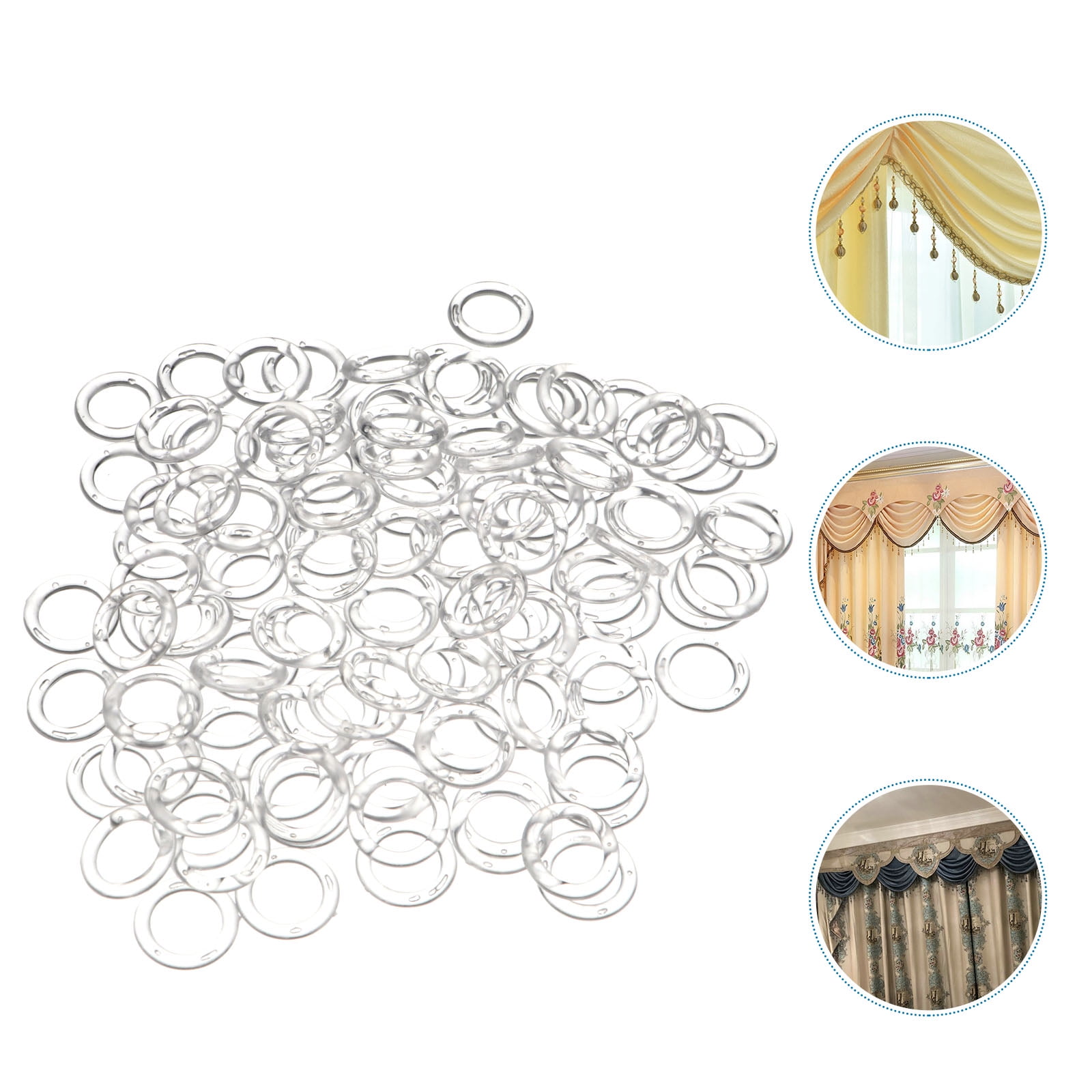 100pcs Roman Curtain Rings Replacement Blind Curtain Rings Circle Home ...