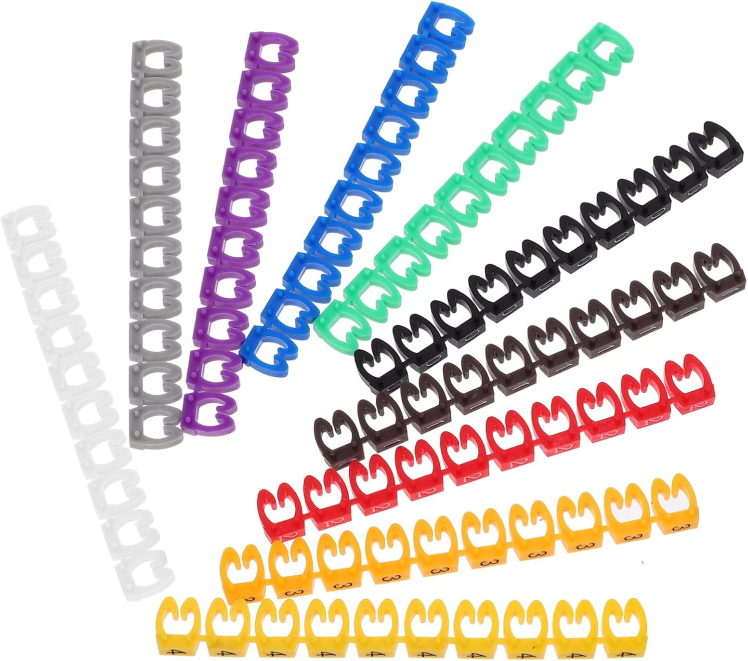 100pcs Round Cable Labels Wire Tag Labels Numbers Plastic Tube Markers ...