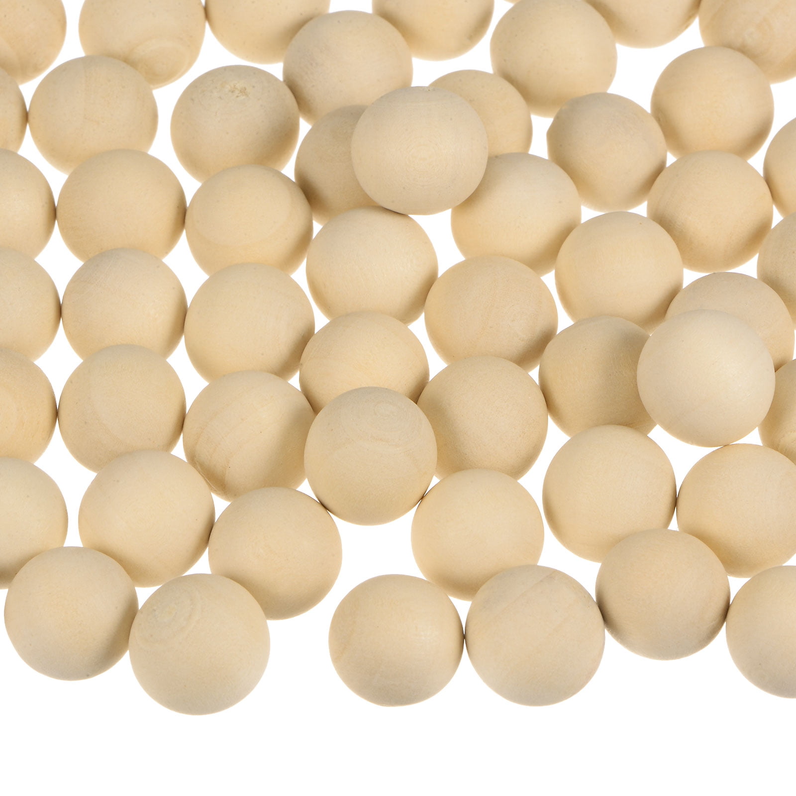 100pcs Round Wood Balls 12mm Diameter Unfinished Solid Wooden Beads ...