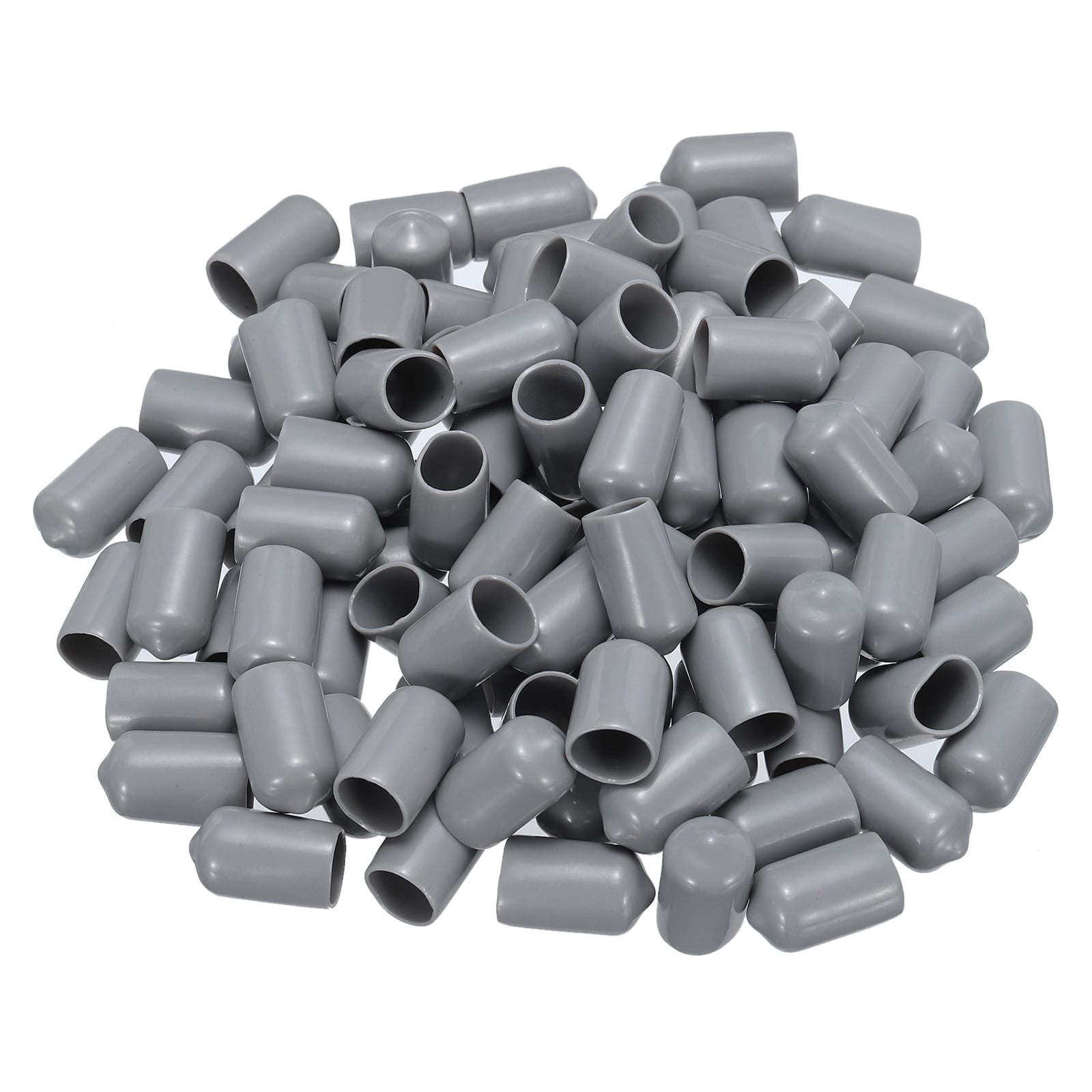 100pcs Rubber End Caps 12mm(1/2") Vinyl PVC Round Tube Bolt Cap Cover ...