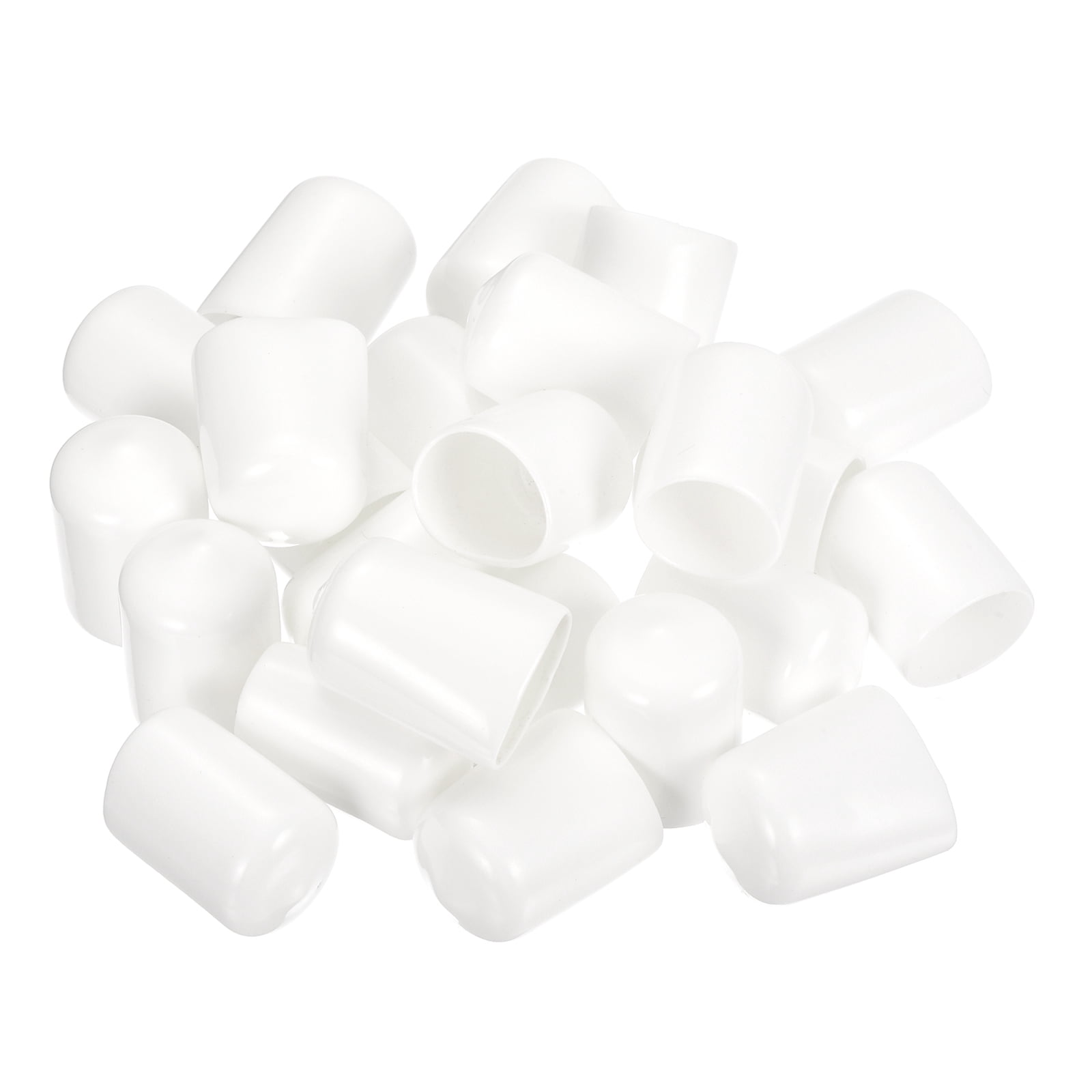 Uxcell Screw Thread Protectors Rubber End Cap Cover 18mm White ...