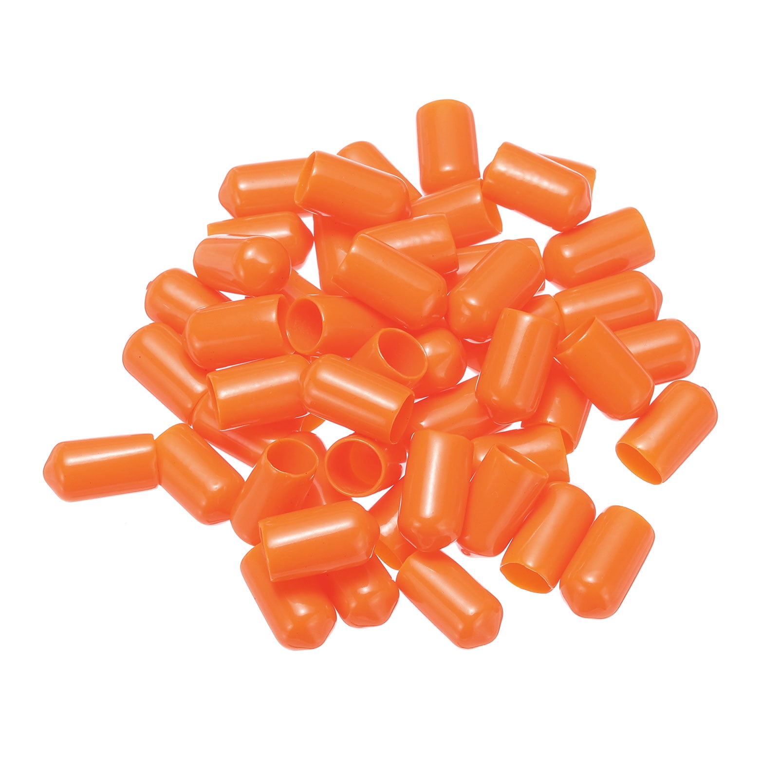Uxcell Screw Thread Protectors Rubber End Cap Cover 9mm Orange ...