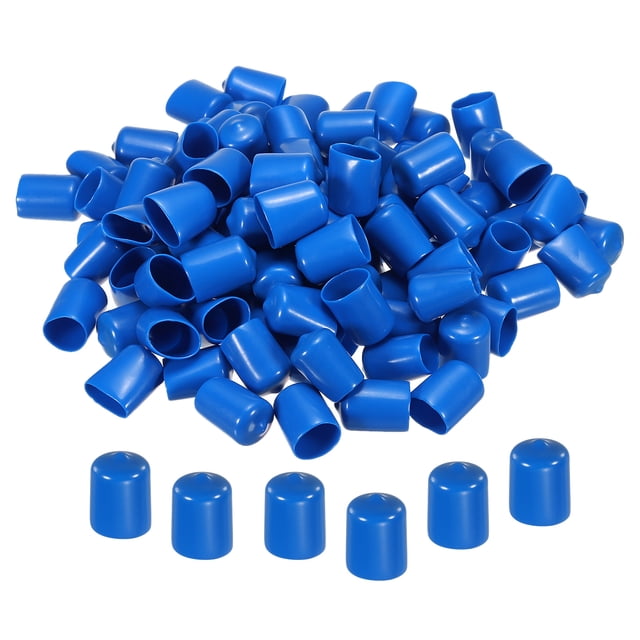 Uxcell 200Pcs Rubber End Caps Cover 2mm Vinyl Screw Thread Protector ...