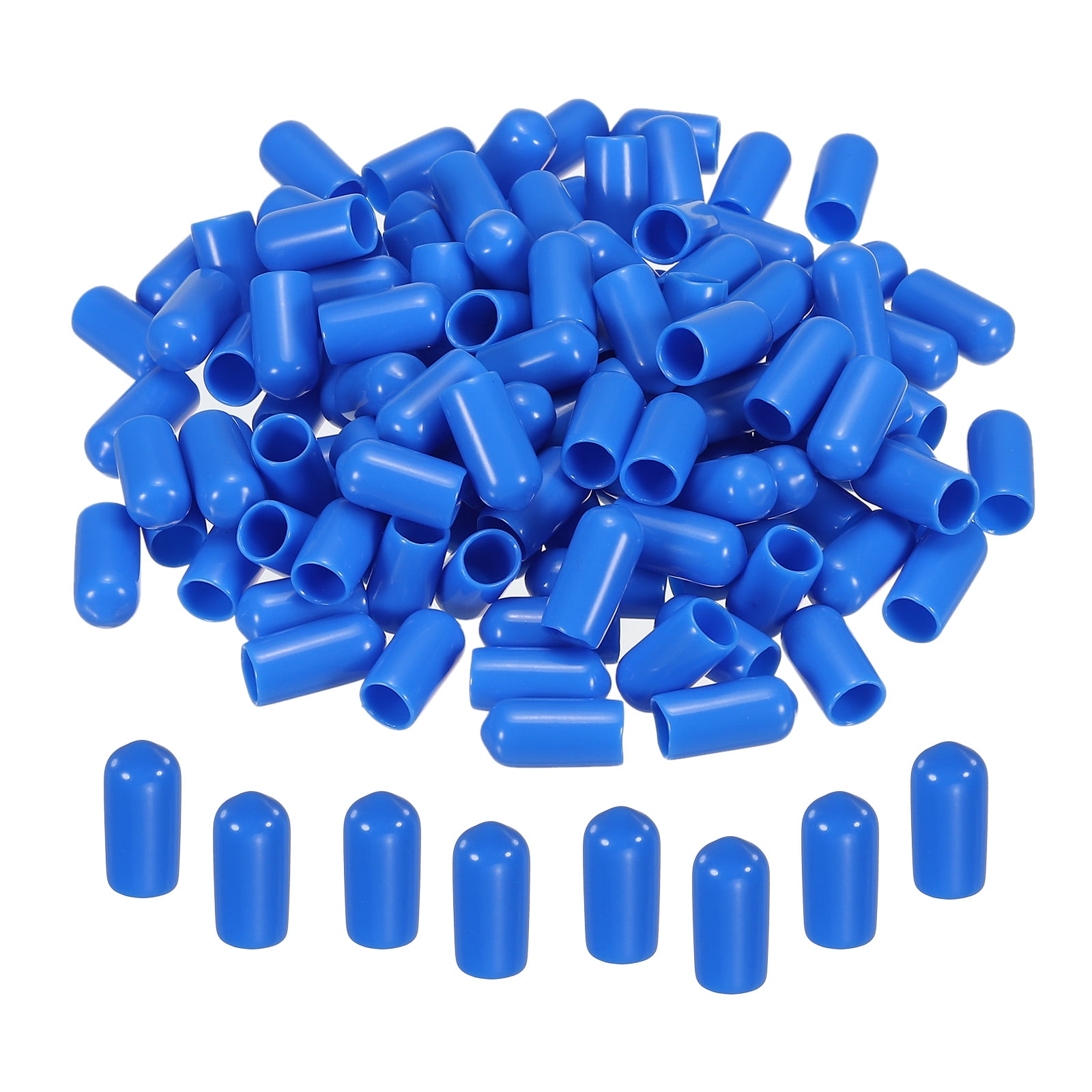 Uxcell 200Pcs Rubber End Caps Cover 2mm Vinyl Screw Thread Protector ...