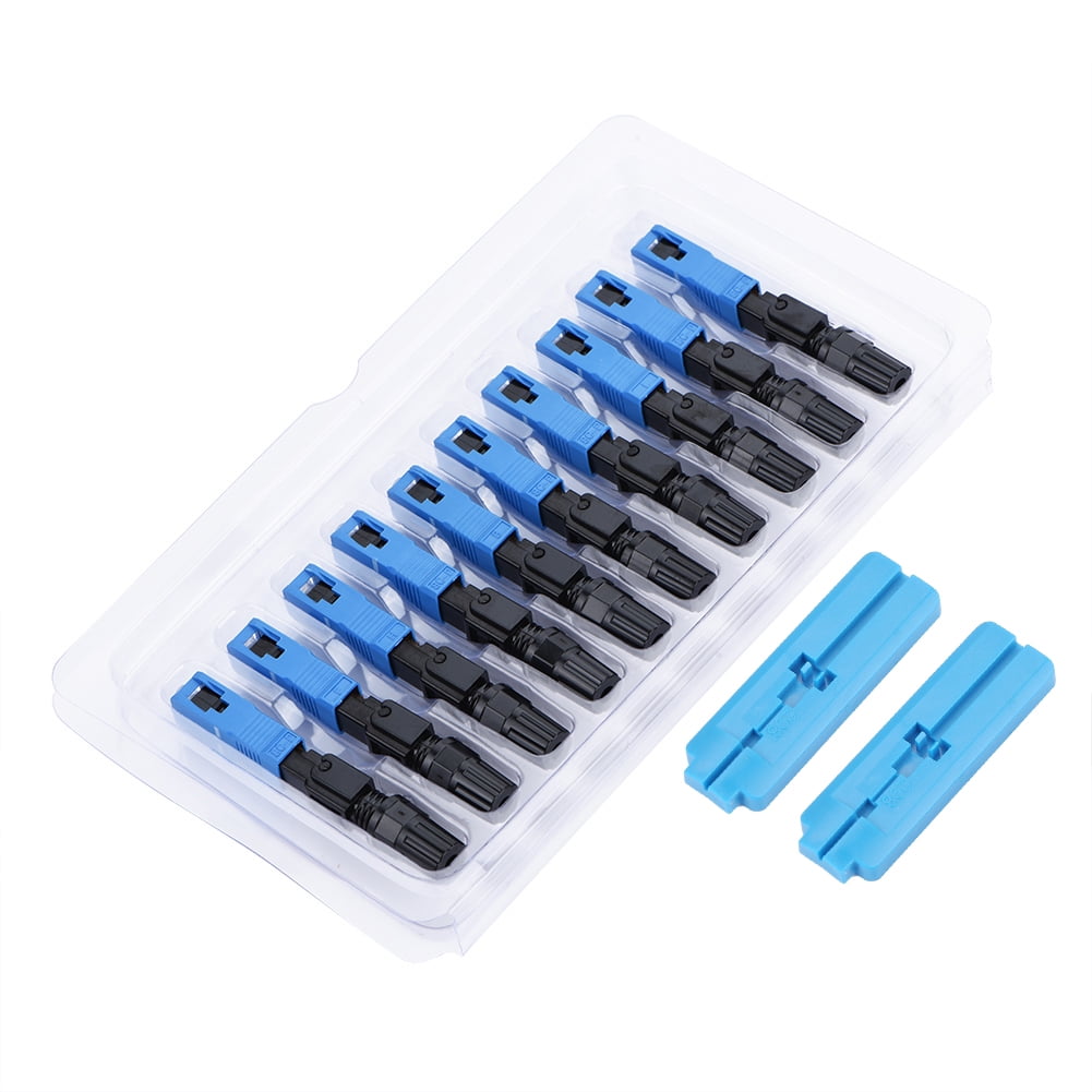 100pcs SC Single Mode Fiber Optic Quick Fast Connector, FTTH Embedded ...