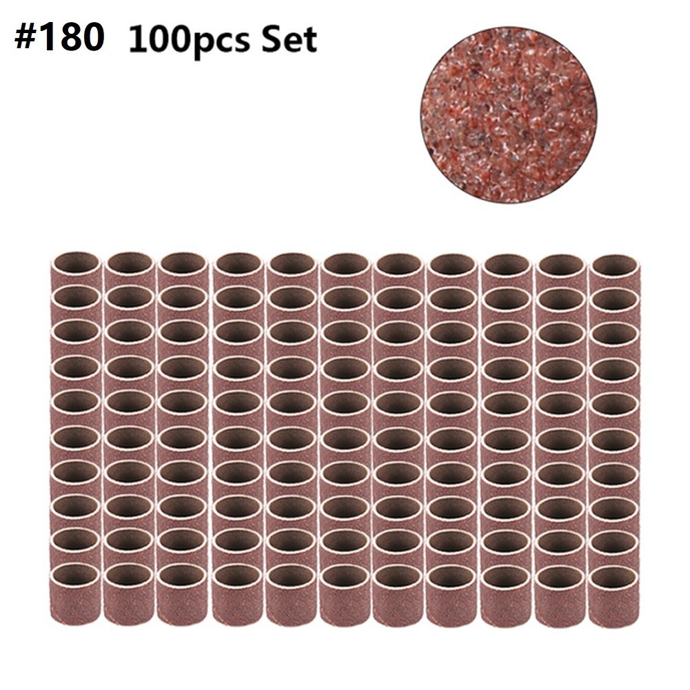 100pcs Sanding Drum Set for Metal Polishing and Grinding with 80/180 ...