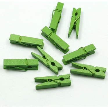 120 Pc Mini Craft Clothespins Wood 1" Small Arts Multi Color Clothes ...