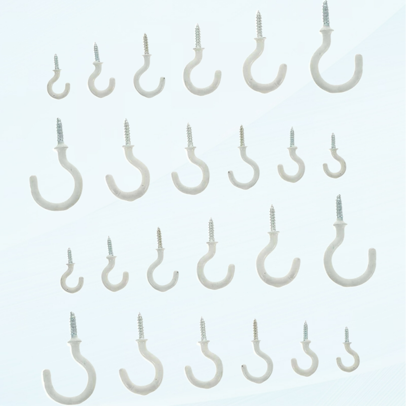 100pcs Screw Hook Plastic Screws Outdoor Hooks for String Lights ...