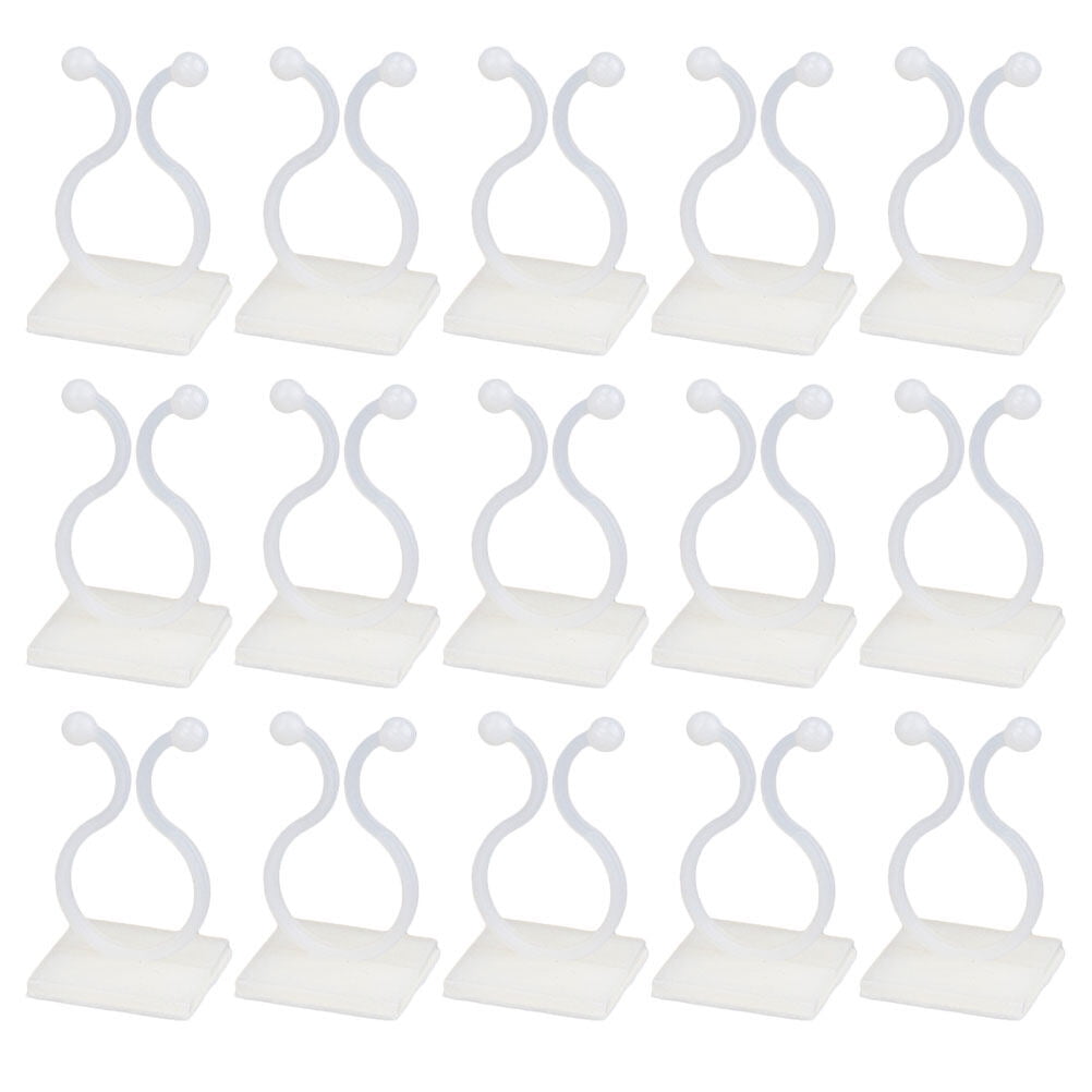 100pcs Self-adhesive Fixture Clip Wall Sticky Hook Plant Clips for ...