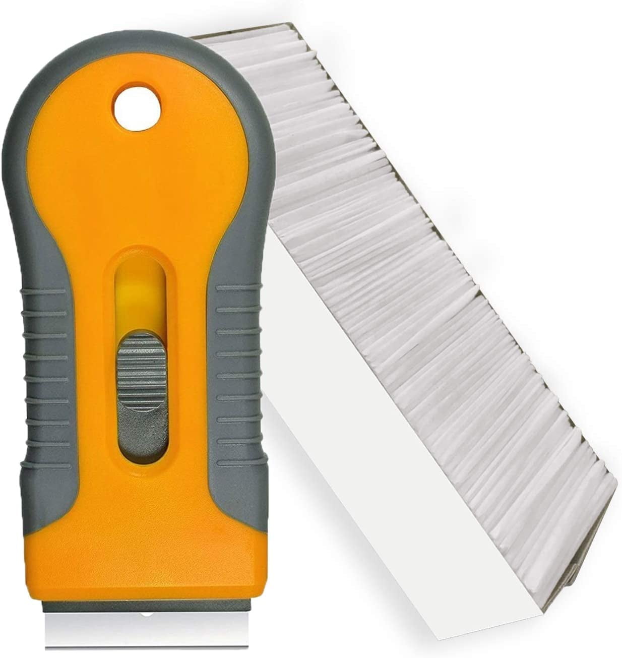 100pcs Single Edge Razor Blades w 1 Retractable Razor Scraper for Decal ...