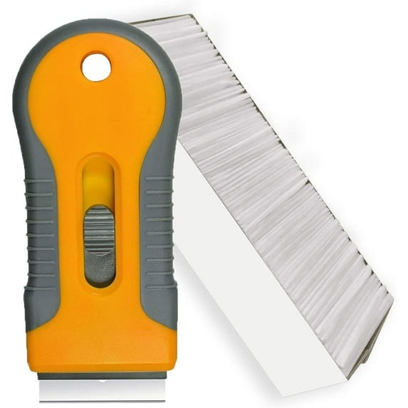 100pcs Single Edge Razor Blades w 1 Retractable Razor Scraper for Decal ...