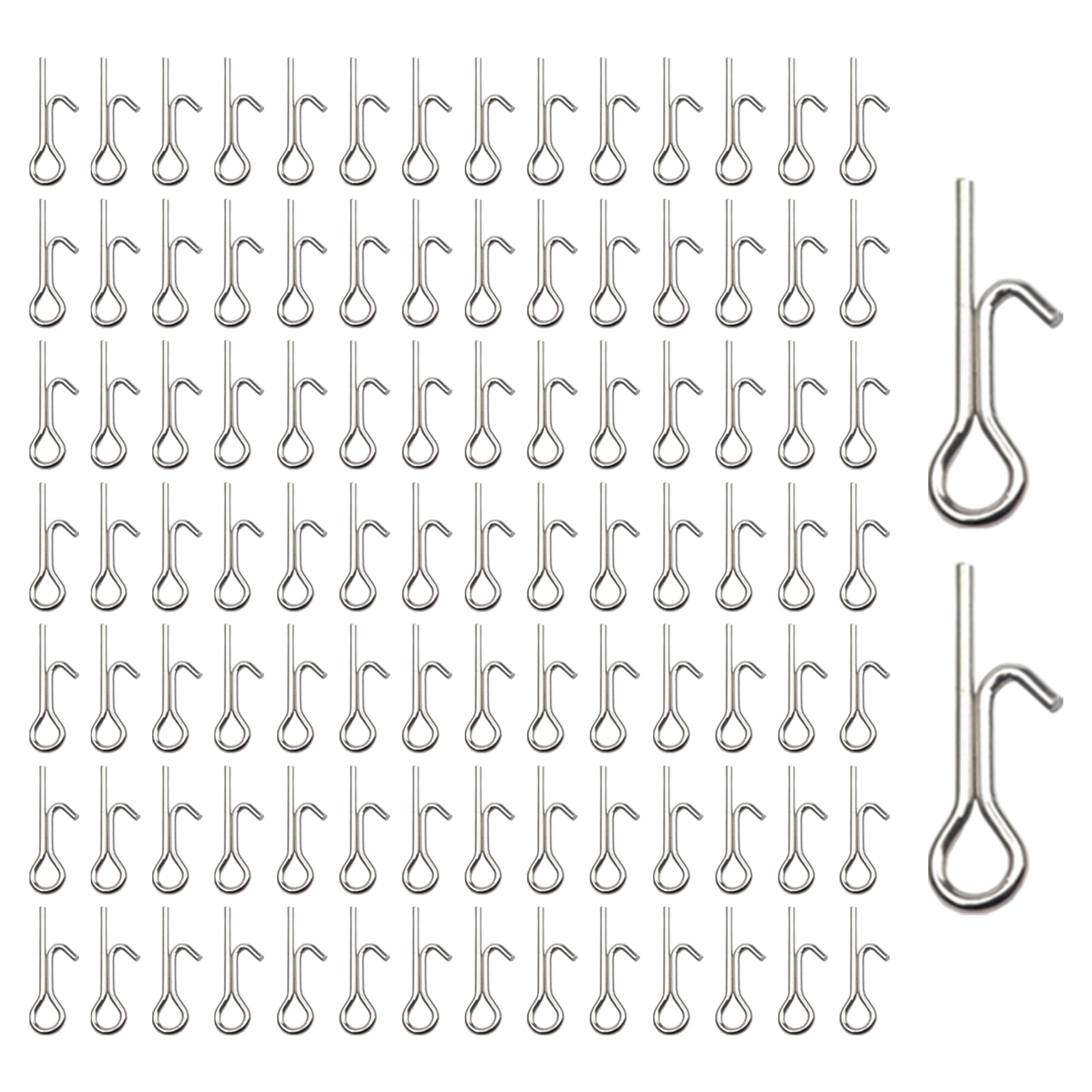 100pcs Soft Fishing Lures Baits Stingers Stainless Assist Rigs Hook ...