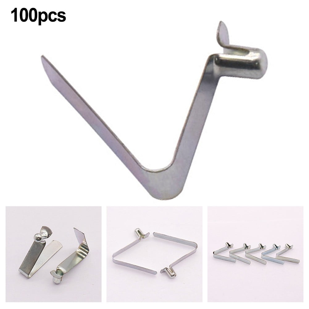 100pcs Spring Clip Locking Tube Pin Push Clip For Tent Pole Push Button ...