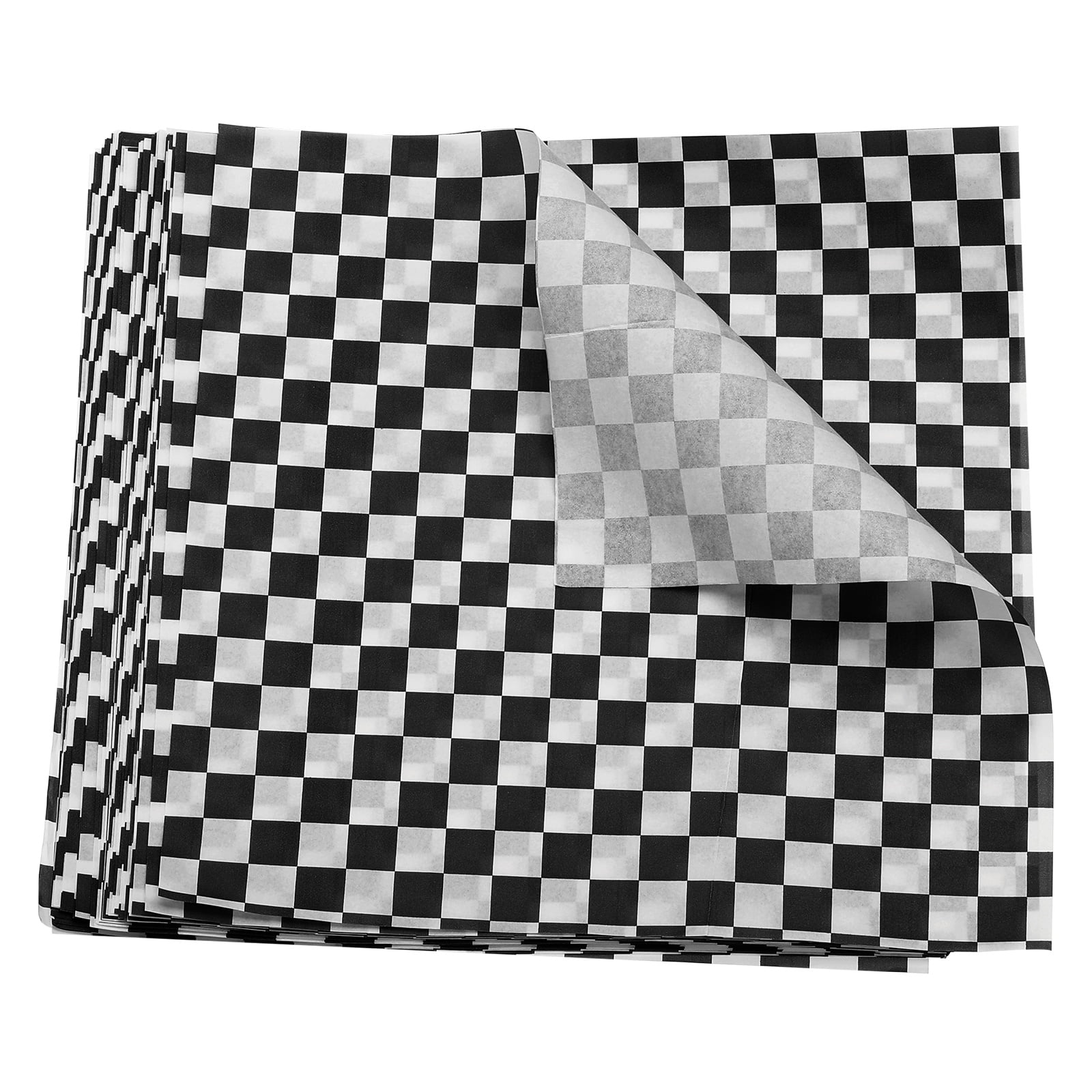 100pcs Square Checkered Pattern Wax Paper Sheets 7" x 7", Blue ...