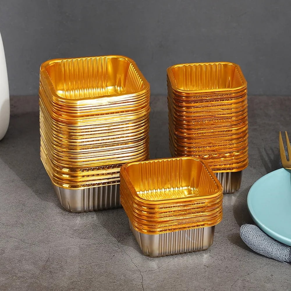 100pcs Square Moon Cake Trays Mooncake Packaging Box Without Cover Food ...