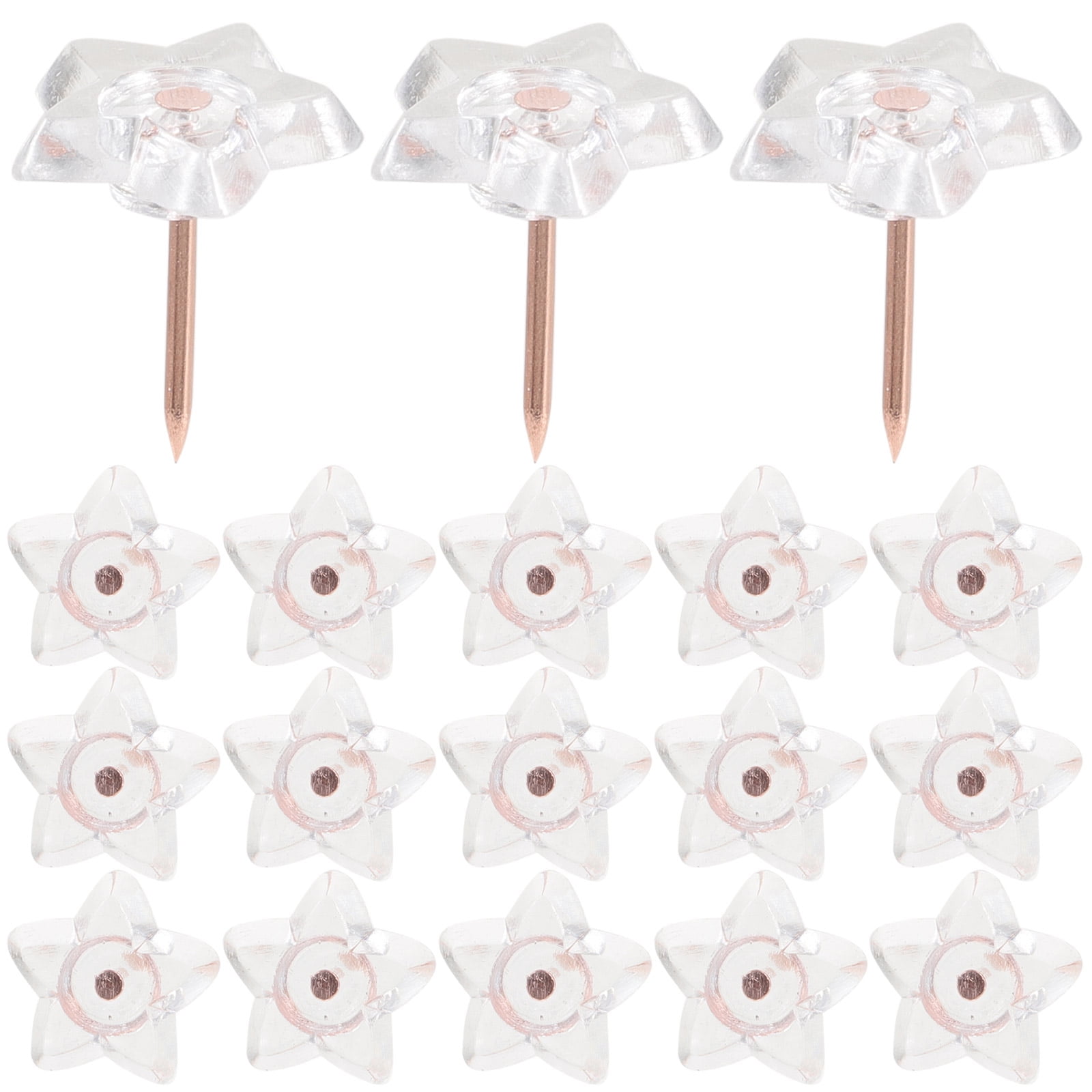 100pcs Star Shaped Push Pin Creative Clear Thumb Tacks Star Pushpins Drawing Pin - Walmart.com