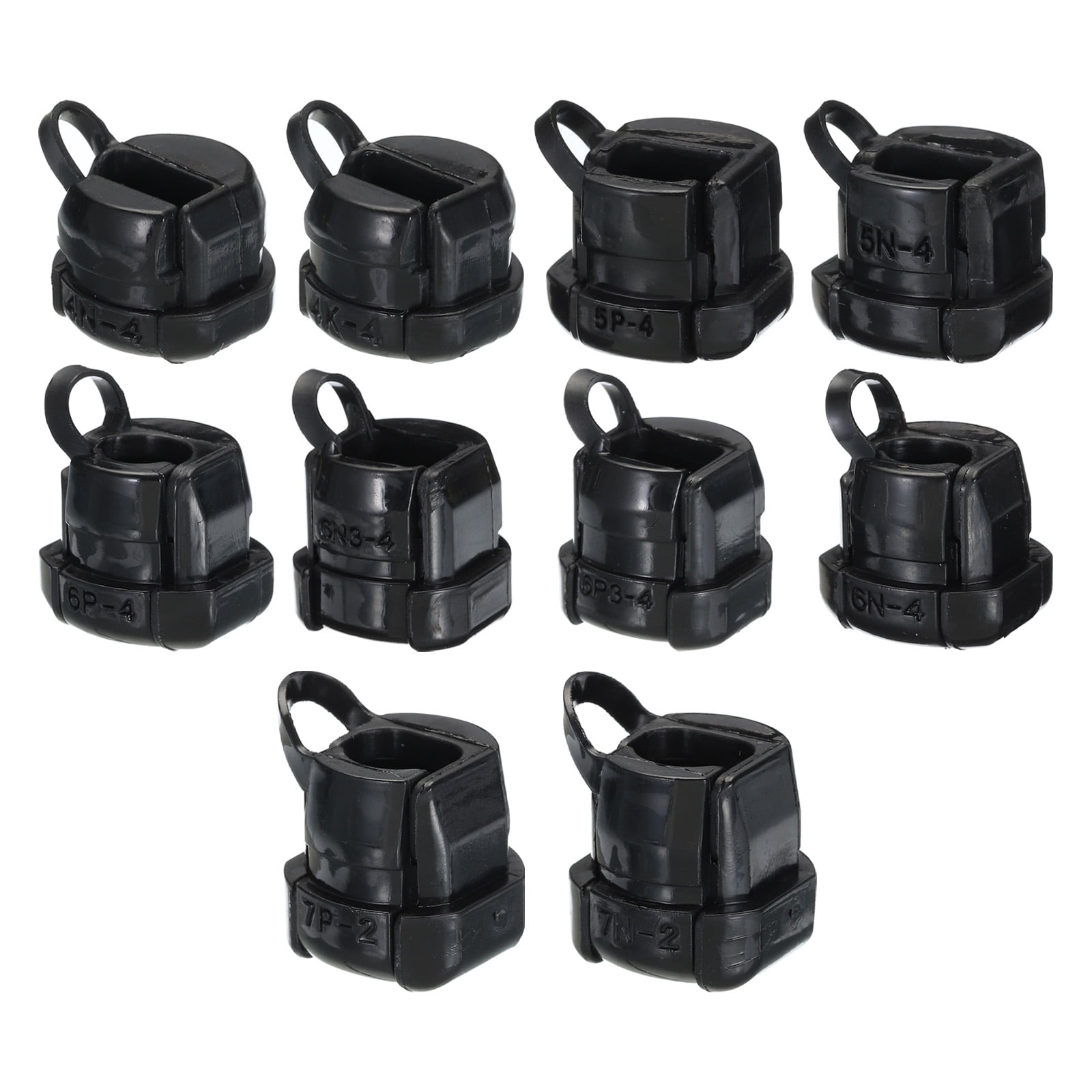 100pcs Strain Relief Cord Connector Assortment Cable Bushing Boot ...