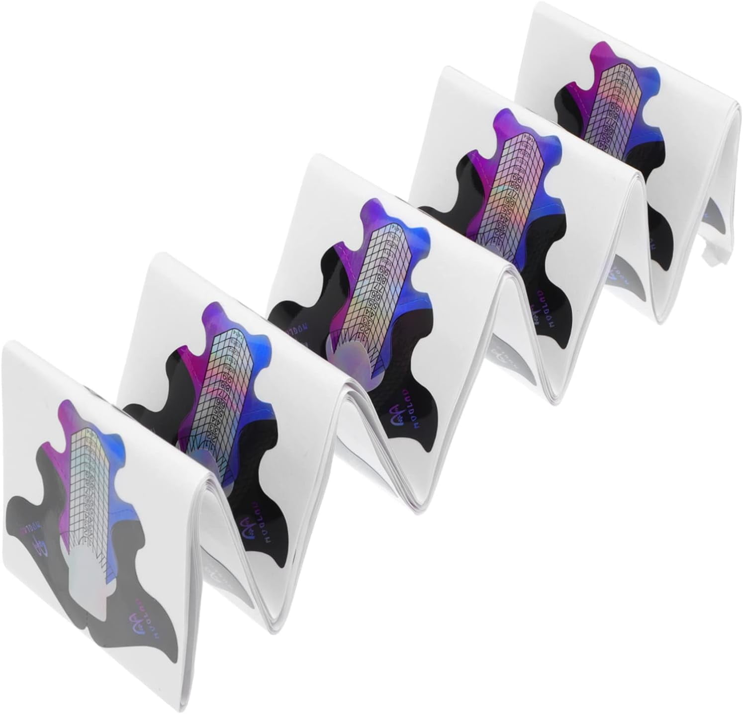 100pcs Symphony Fish-shaped Paper Tray French Tip Nail Tool French Nail ...