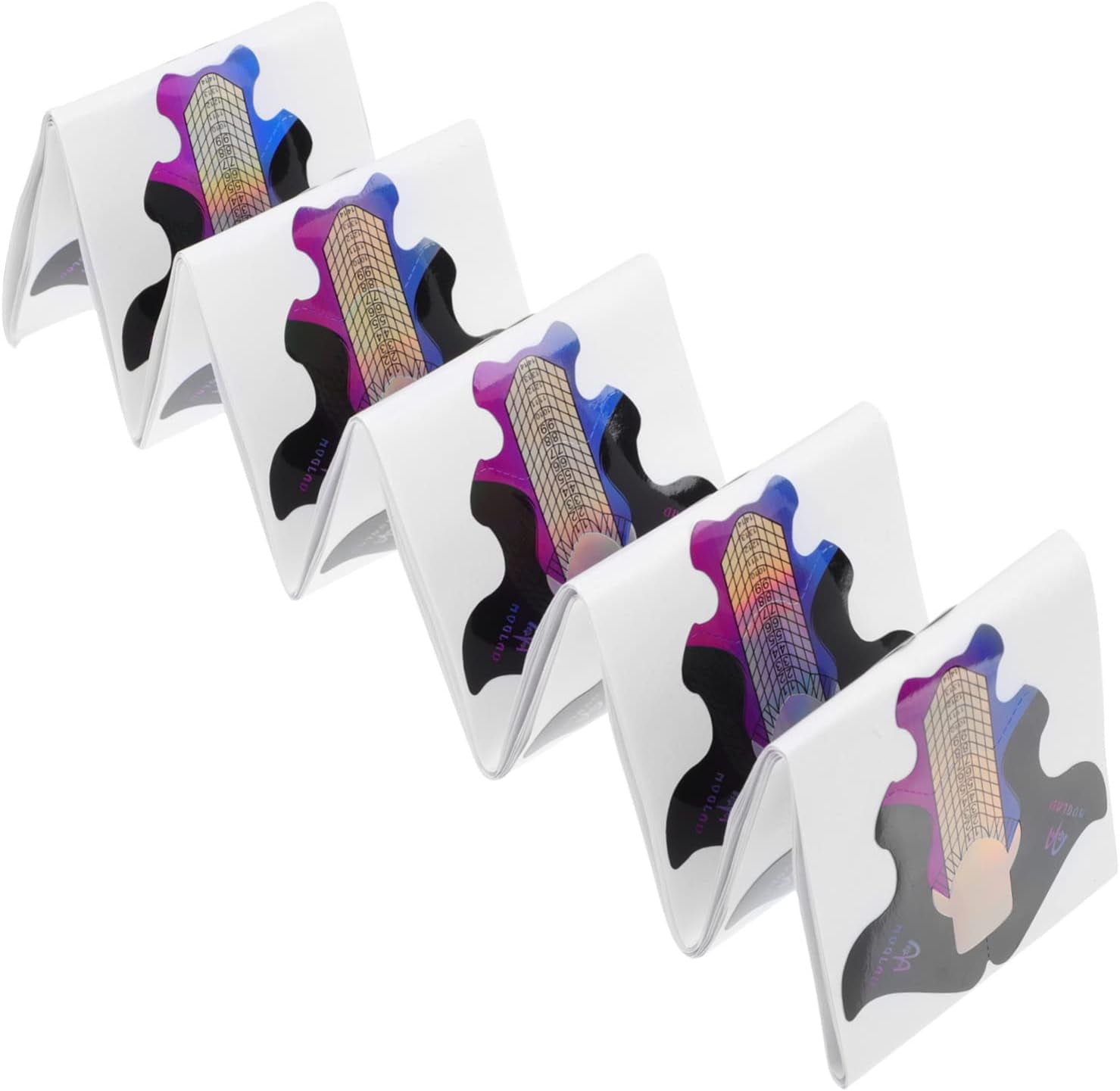 100pcs Symphony Fish-shaped Paper Tray Nail Molding Gel Sticker for ...