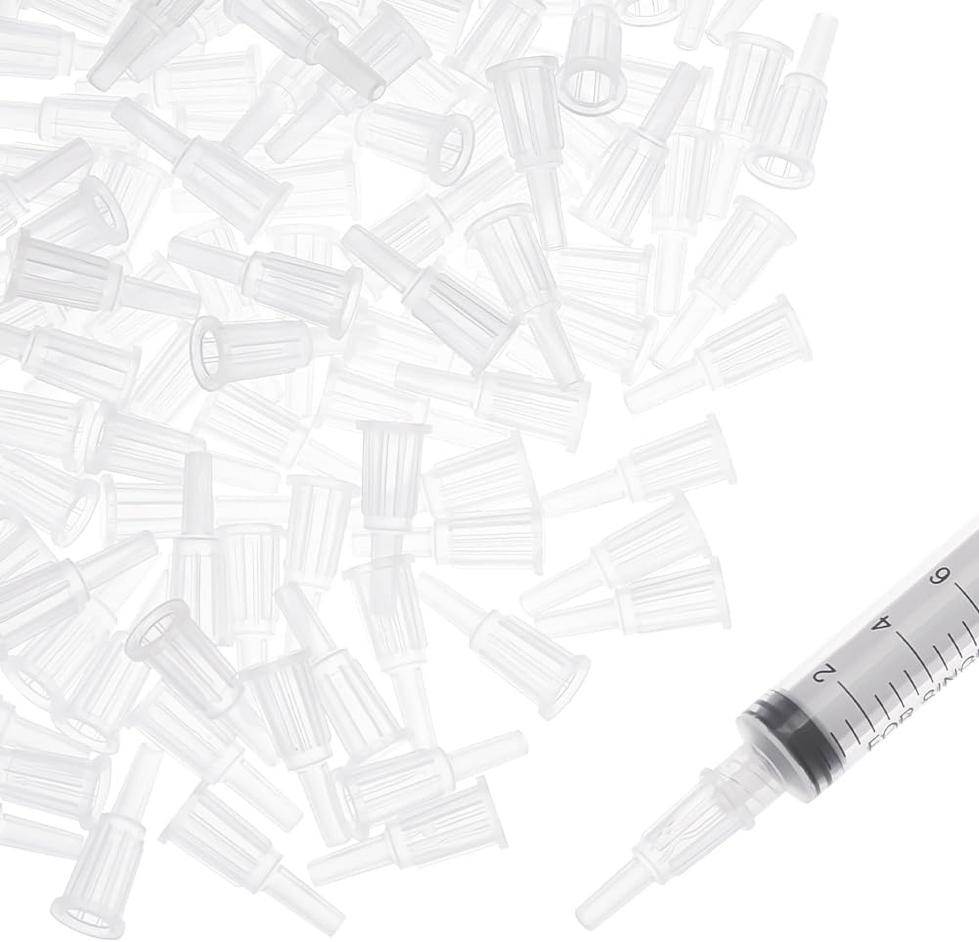 100pcs Syringe Tip Adapters White Syringe Adapter Plastic Transfer ...