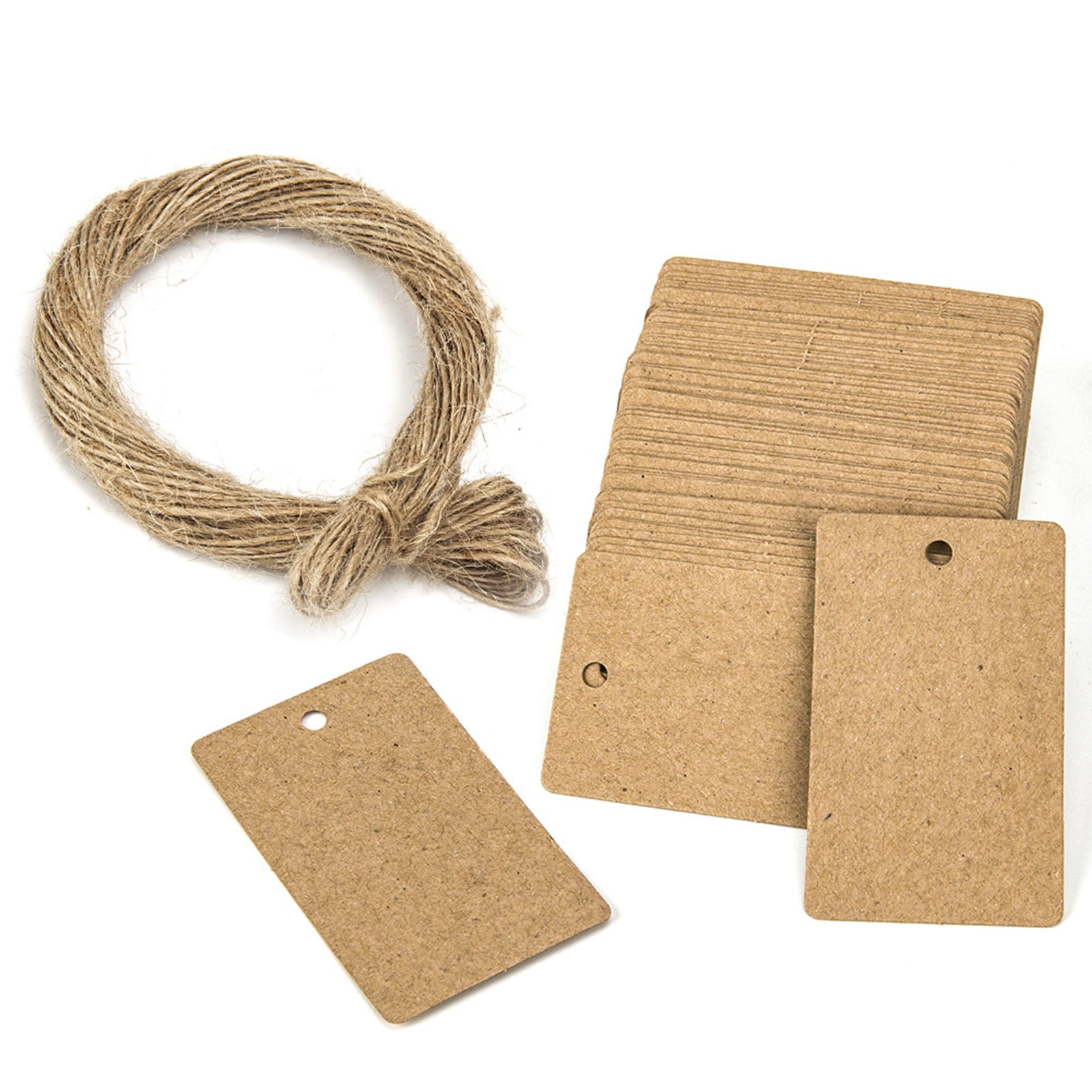 100pcs Tags With 20m Twine For Gift Tags Wedding Favors Student Word ...