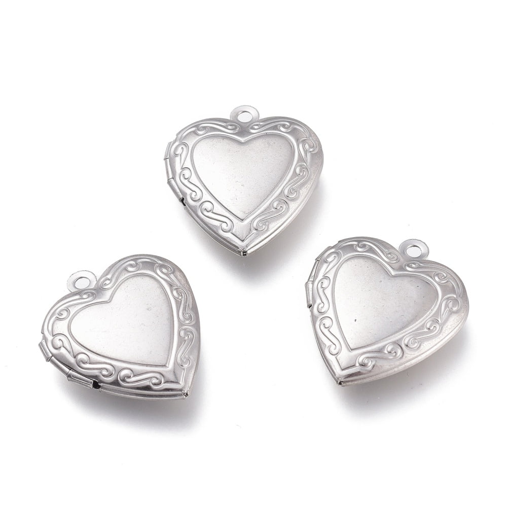 100pcs Tarnish Resistant 316 Stainless Steel Locket Pendants Photo ...