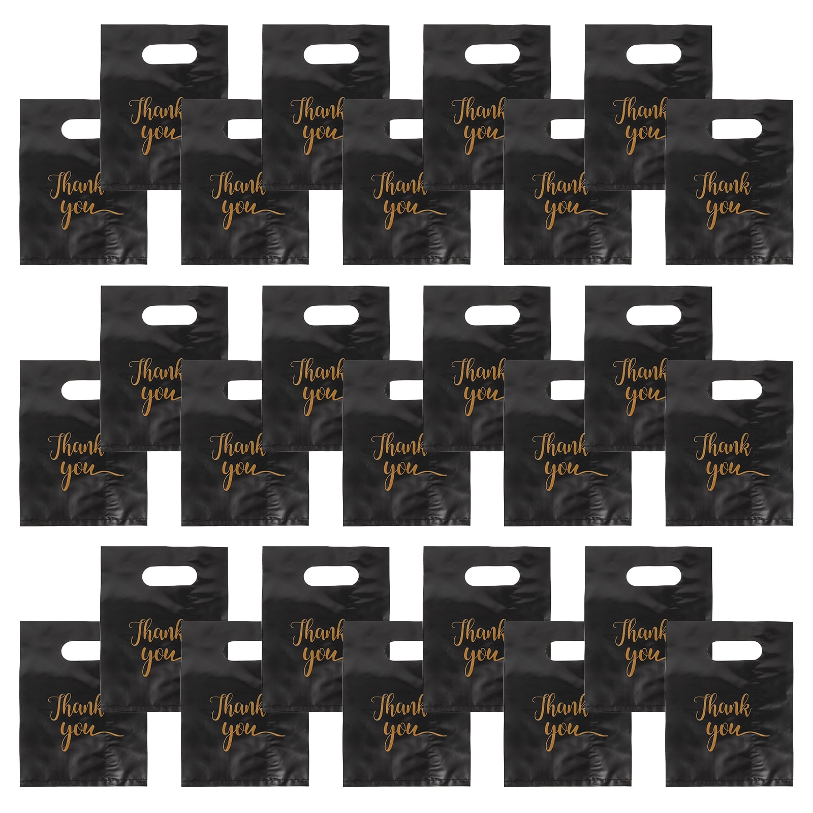 Raindrops 100pcs T You Merchandise Bags Black PVC Professional Look for ...