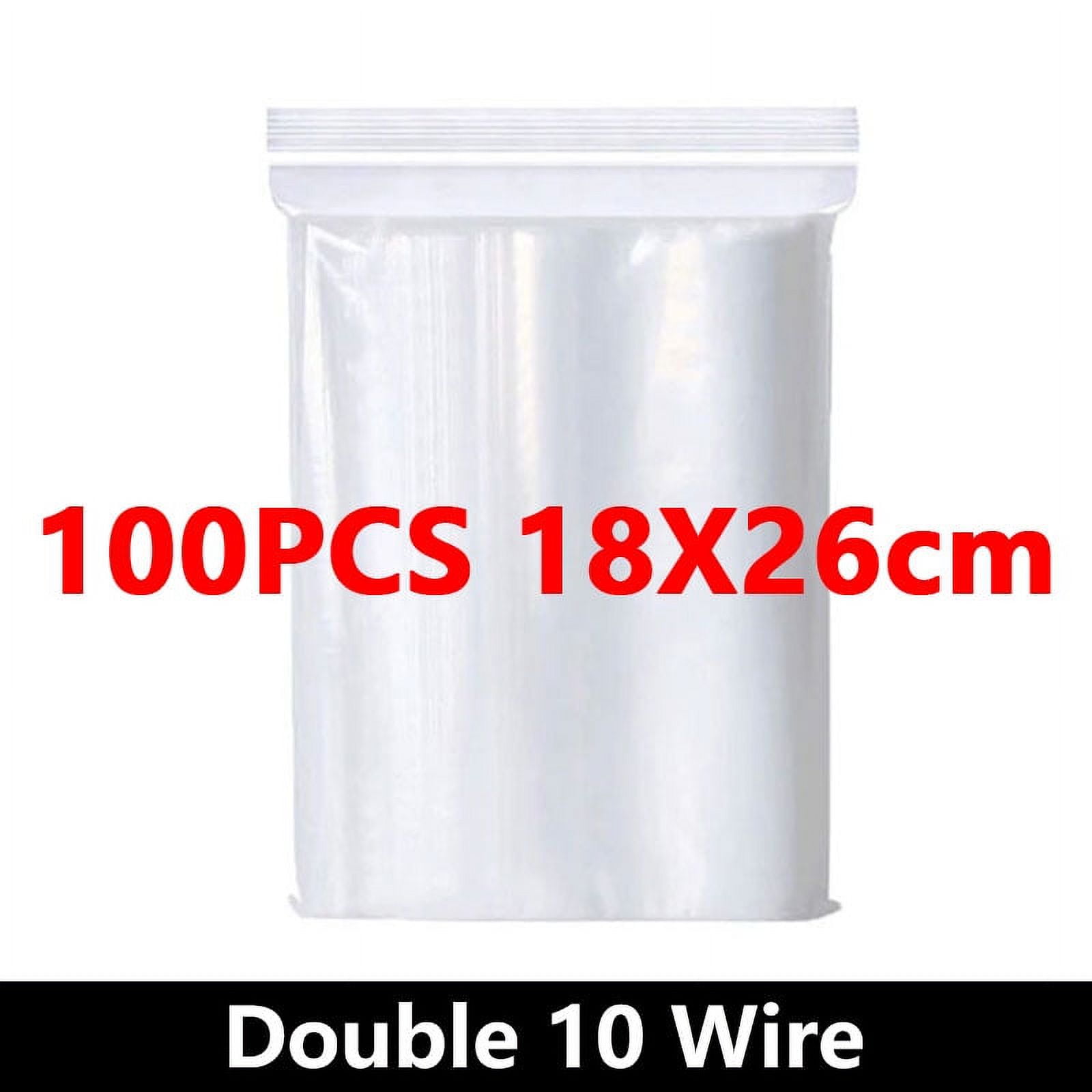 100pcs Thicken Zipper Sealed Bags Clear Plastic Storage Bag for Small ...