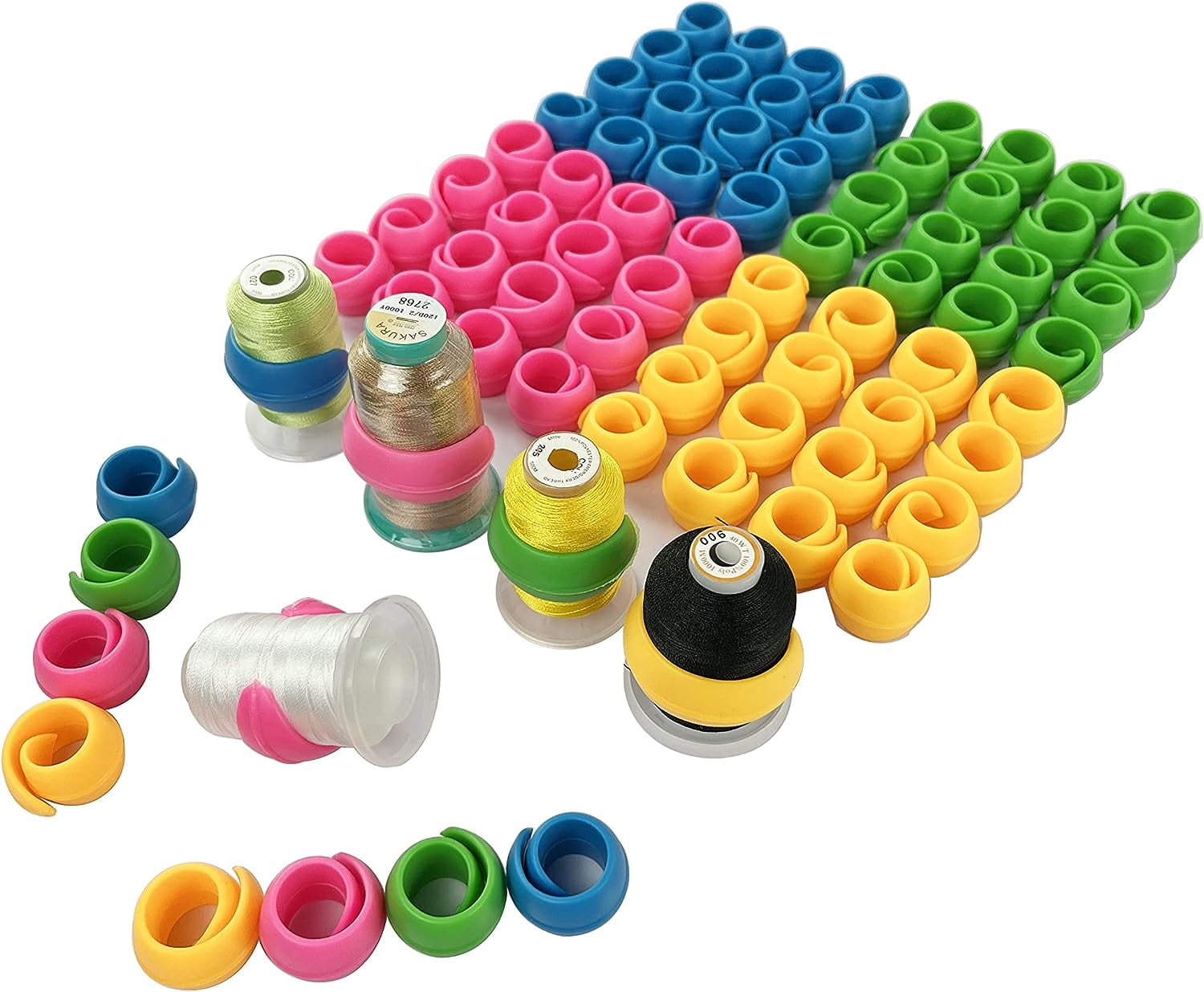 100pcs Thread Spool Savers / Spool Huggers Prevent Thread Tails from ...