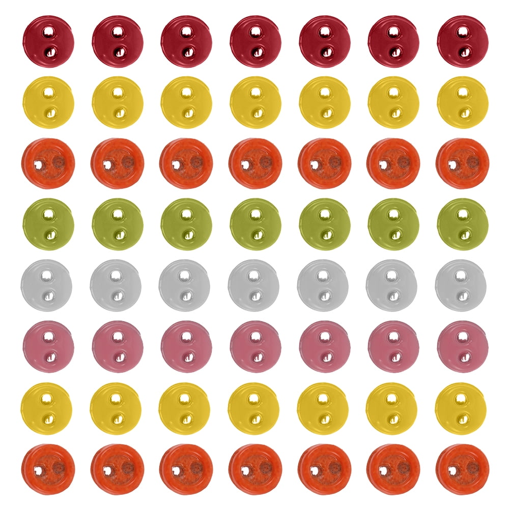 100pcs Tiny 2-Hole Sewing Buttons for Dolls & Crafts - Mixed Colors ...