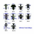 100pcs Trunk Screw Rivets Set Car Bumper Fender for Auto Plastic ...