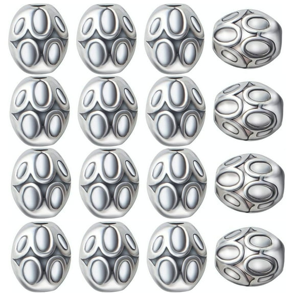 100pcs Tube Spacer Bead Tibetan Alloy Spacers Oval Bead Spacers Jewelry ...