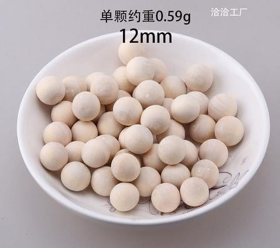 100pcs Unfinished Wooden Beads Round Wooden Balls Small Craft Balls ...