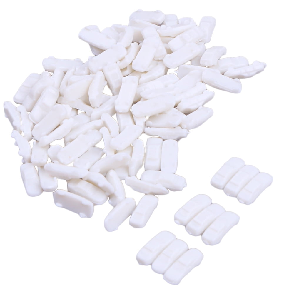 100pcs Unpainted White Model Car DIY Paint Street Layout Scale Z Gauge ...