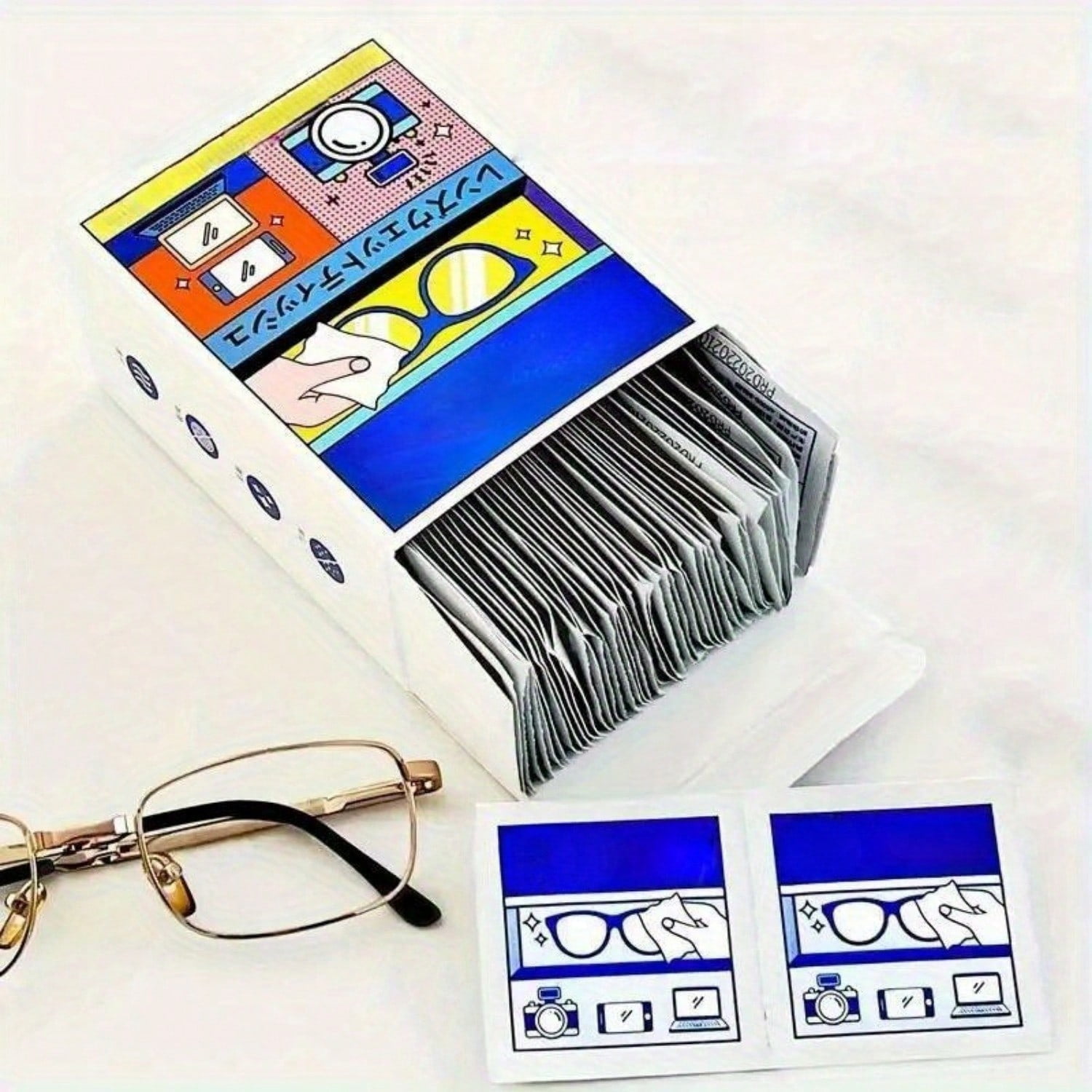 100pcs Unscented Glasses Cleaning Wipes, Disposable Lens and Screen ...