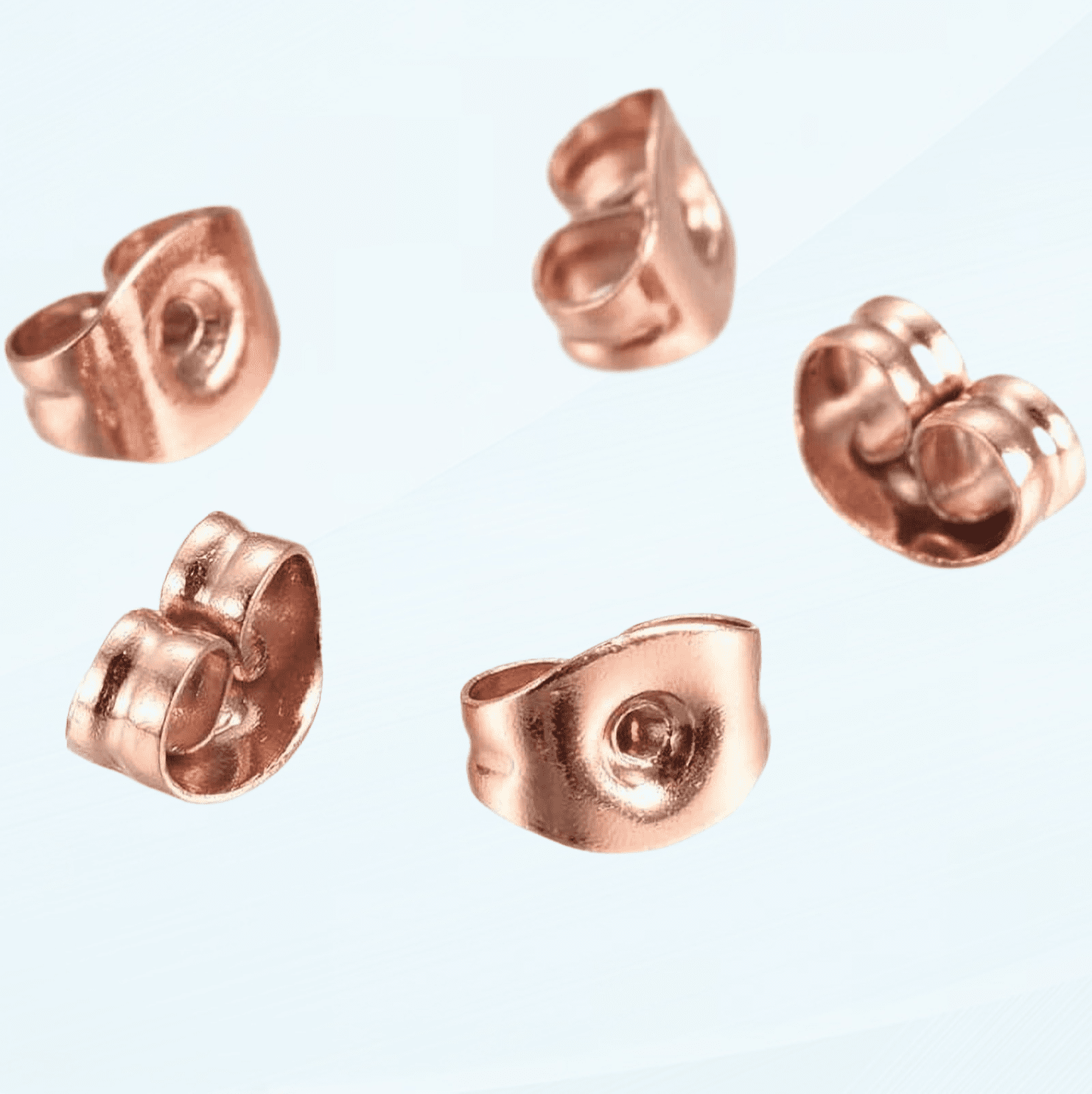 100pcs Vacuum Plating Stainless Steel Ear Nuts 0.7mm Small Hole Earring ...