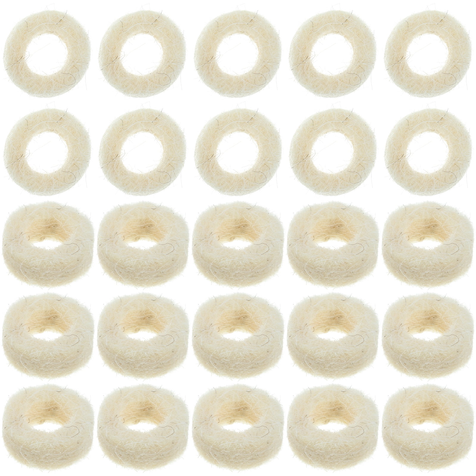 STRANDCHIC 100Pcs Beige Wool Felt Washers Lightweight Compact for ...
