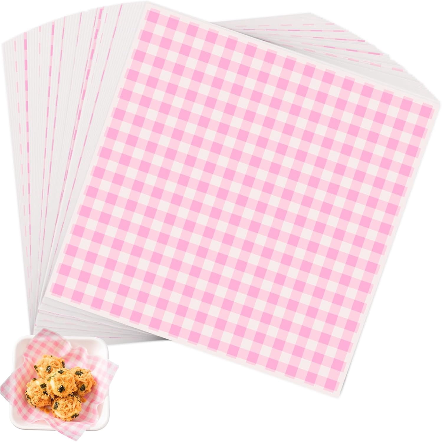 100pcs Waxed Deli Paper Sheets, 7x7" Food Basket Liners for Sandwiches ...