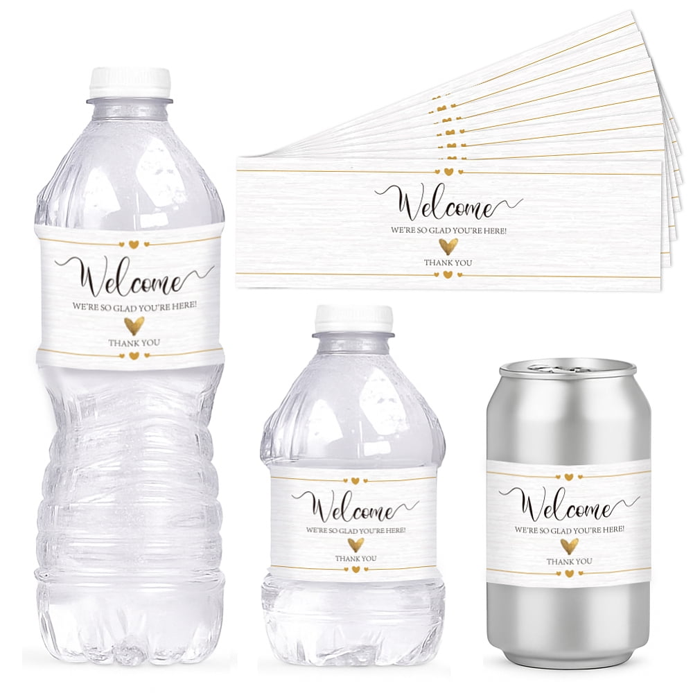 100pcs Welcome Water Bottle Labels Welcome Bottle Stickers Decorative ...