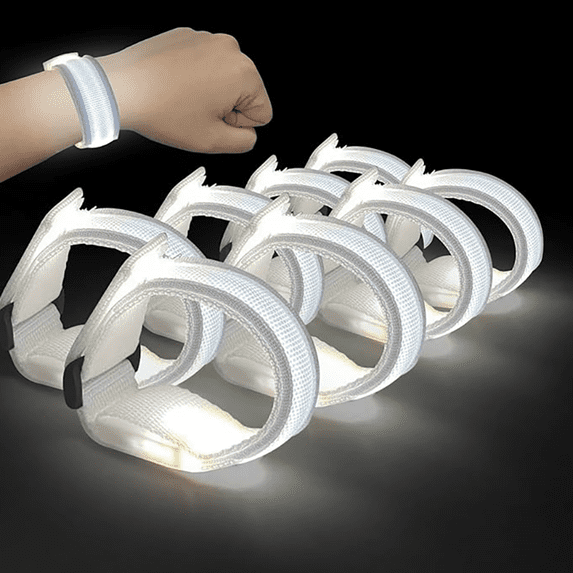 100pcs White Led Luminous Bracelet Concert Party Bar Luminous Bracelet ...
