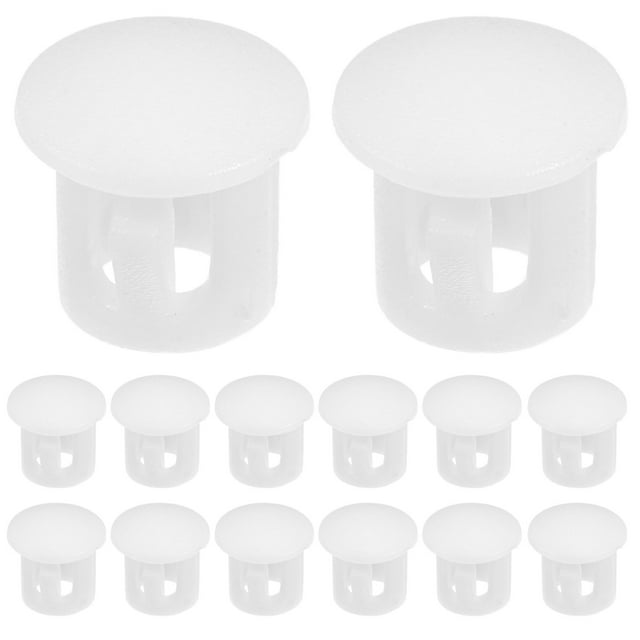 100pcs White Plastic Screw Hole Plugs Durable and Decorative Covers for ...