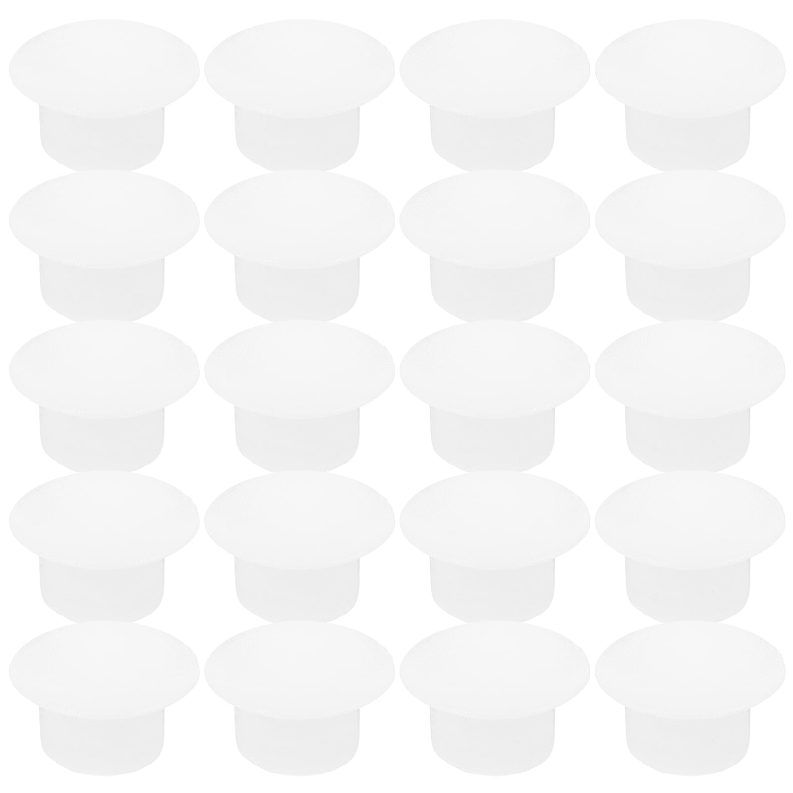 100pcs White Round Plastic Hole Plugs for Furniture Cabinet Shelves ...