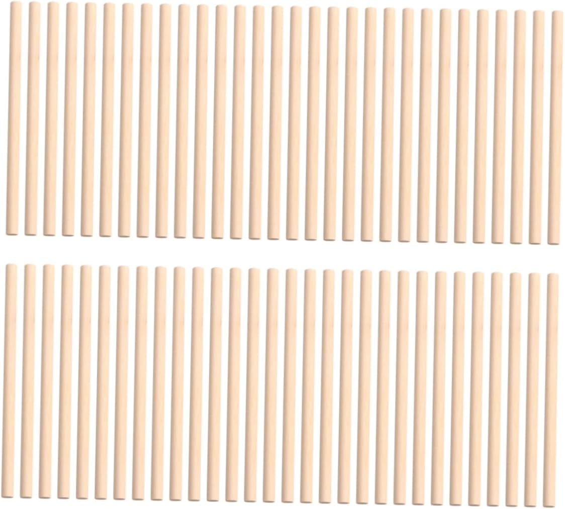 100pcs Wooden Rods Half Round Dowel Panels Wooden Dowels Wooden Dowel ...