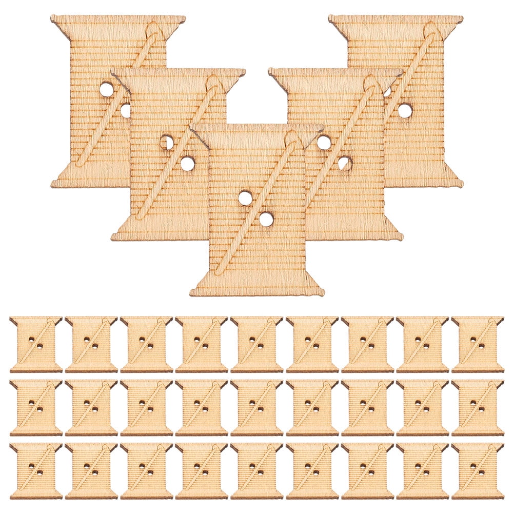 100pcs Wooden Thread Winding Boards Wood Floss Organizer Card Floss ...