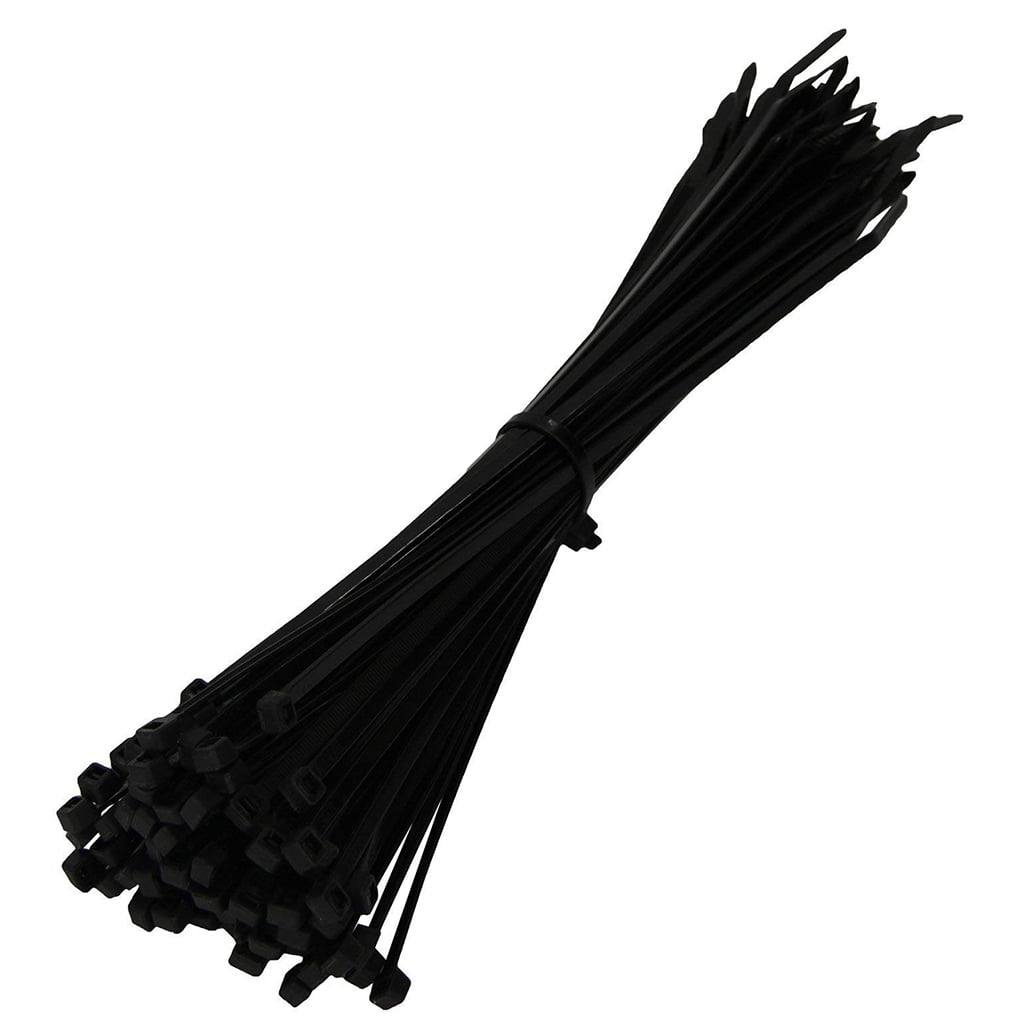 100pcs/bag 4mmx200mm Self-Locking Nylon Wire Plastic Network Cable Zip ...