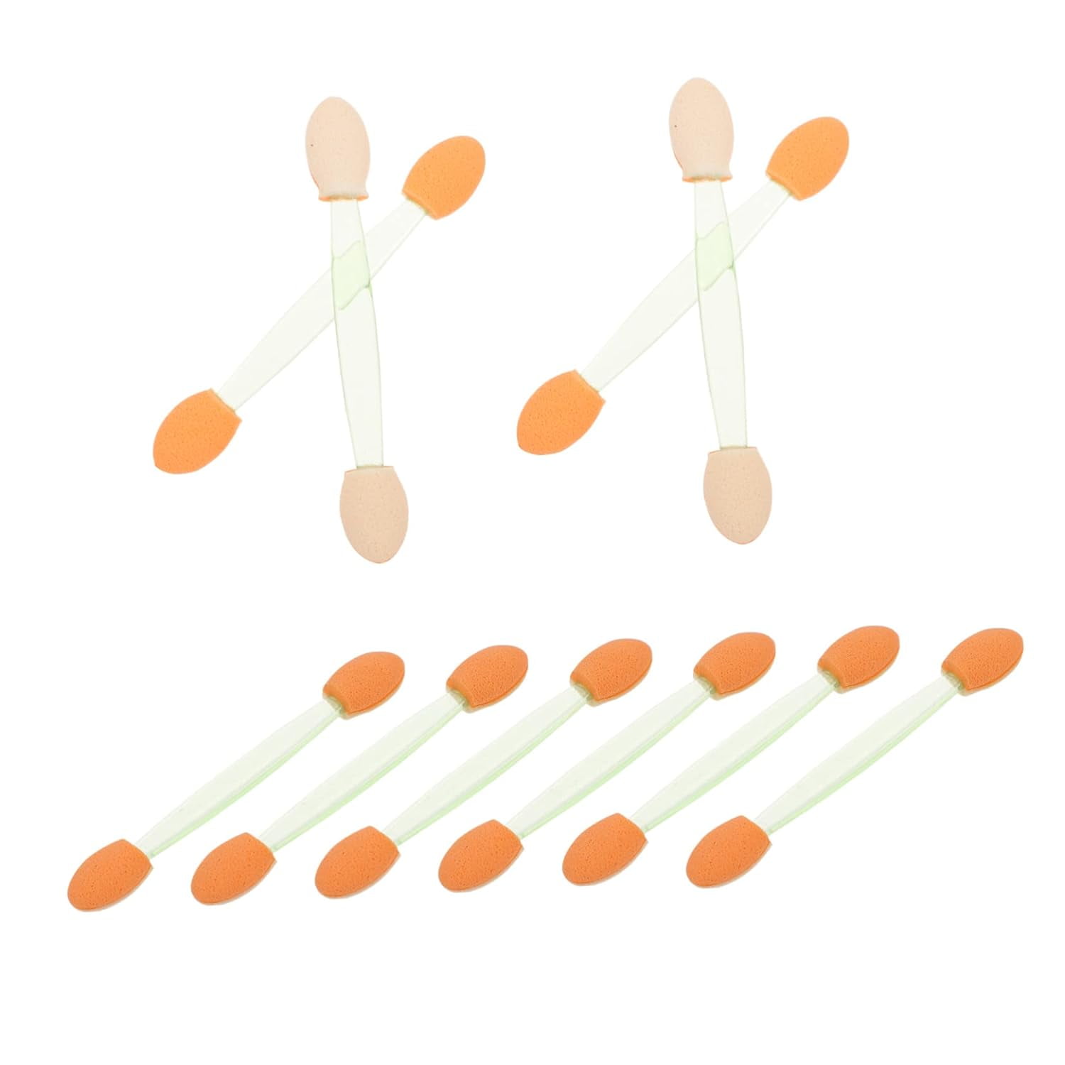 100pcs emulsion dual-side smudger cosmetic tool plastic Oval eyeshadow ...