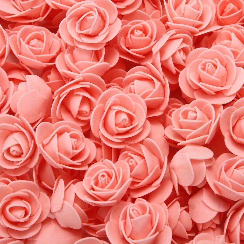 100pcs of PE Foam Rose Heads, Wedding Favor Box Decoration Accessories ...