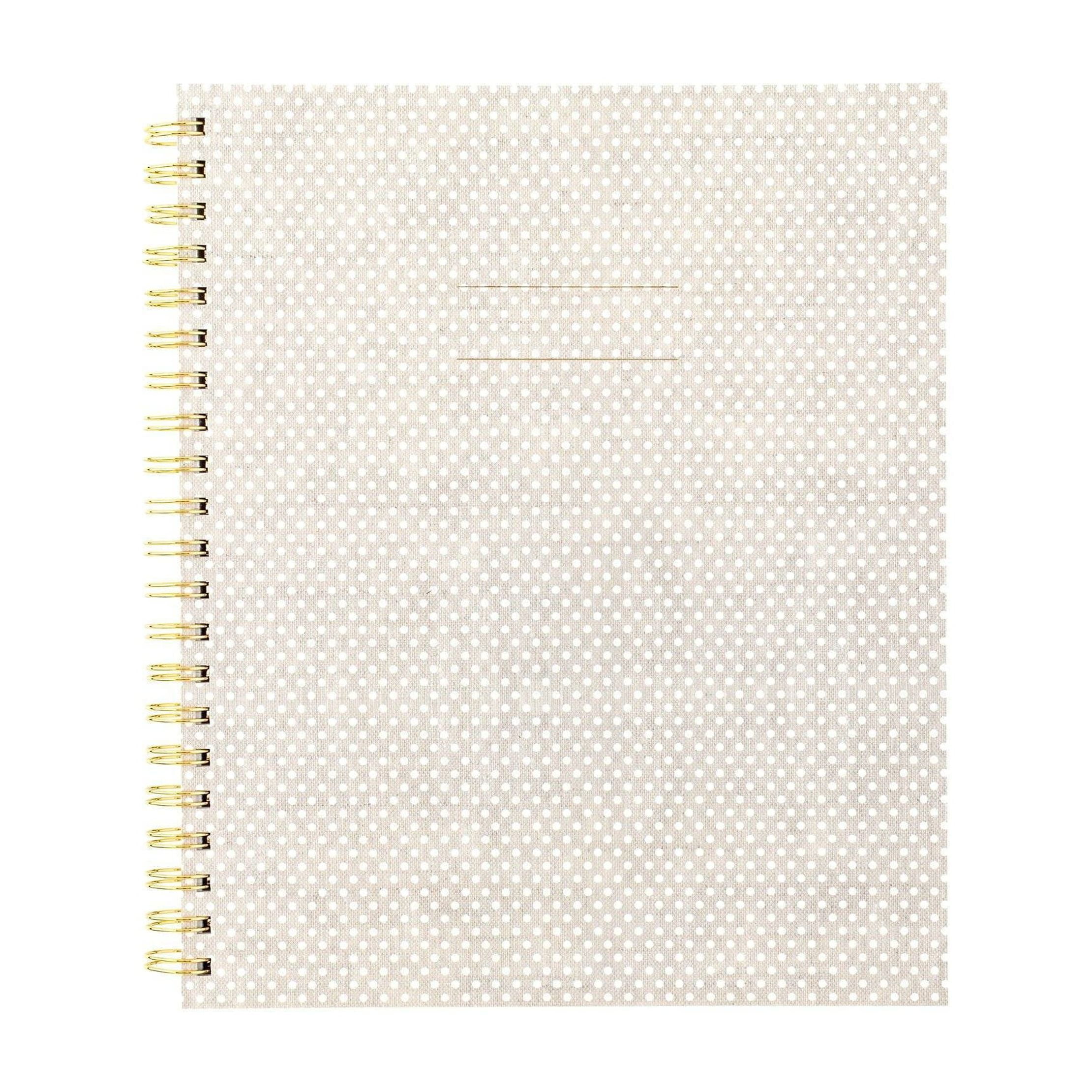 100pg Ruled Notebook 11"x9.625" Spiral White Dot: College Ruled, Soft ...