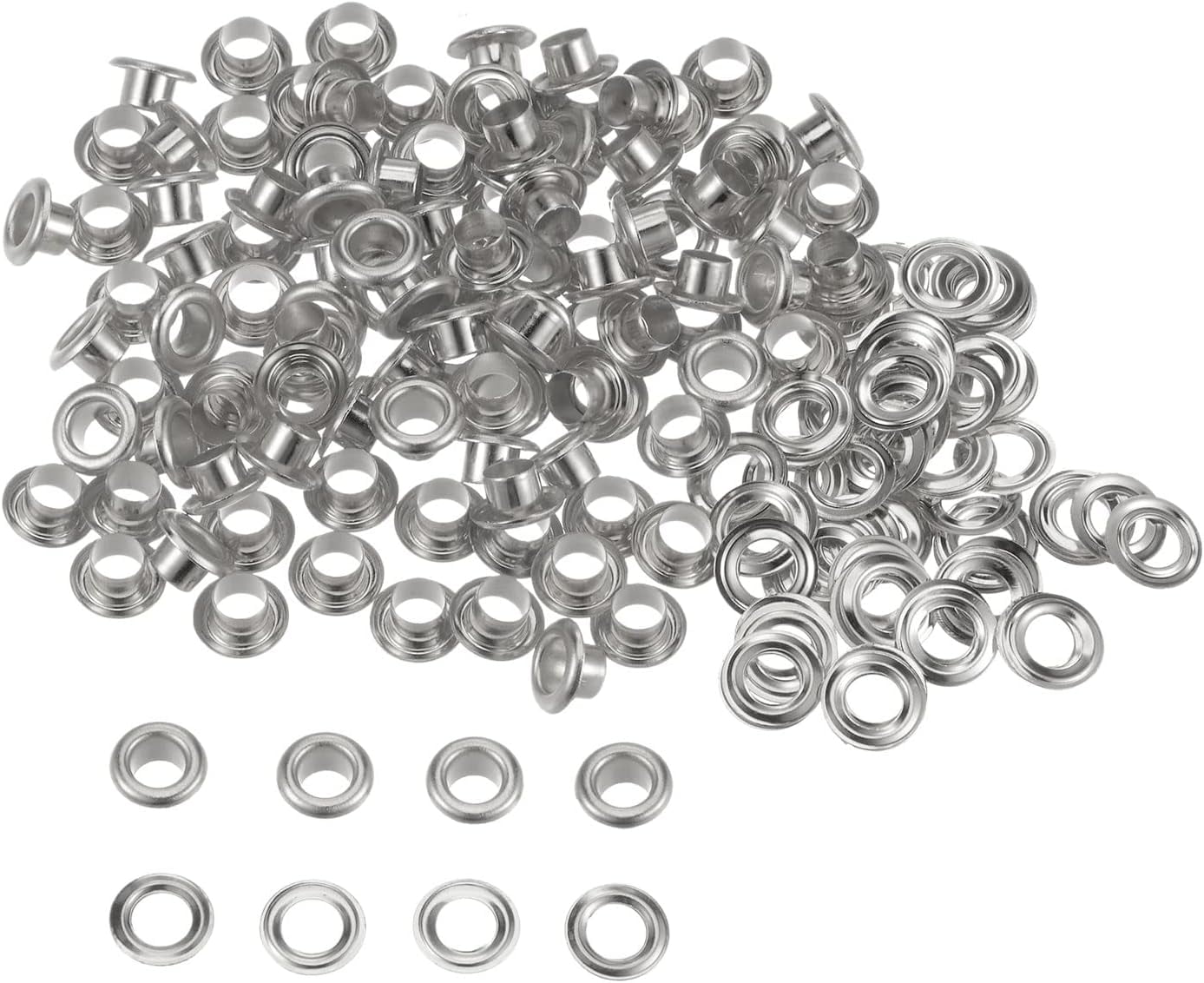100set Grommets Kit Metal Eyelets 4.5mm 3/16" Hole Tiny Grommet for ...