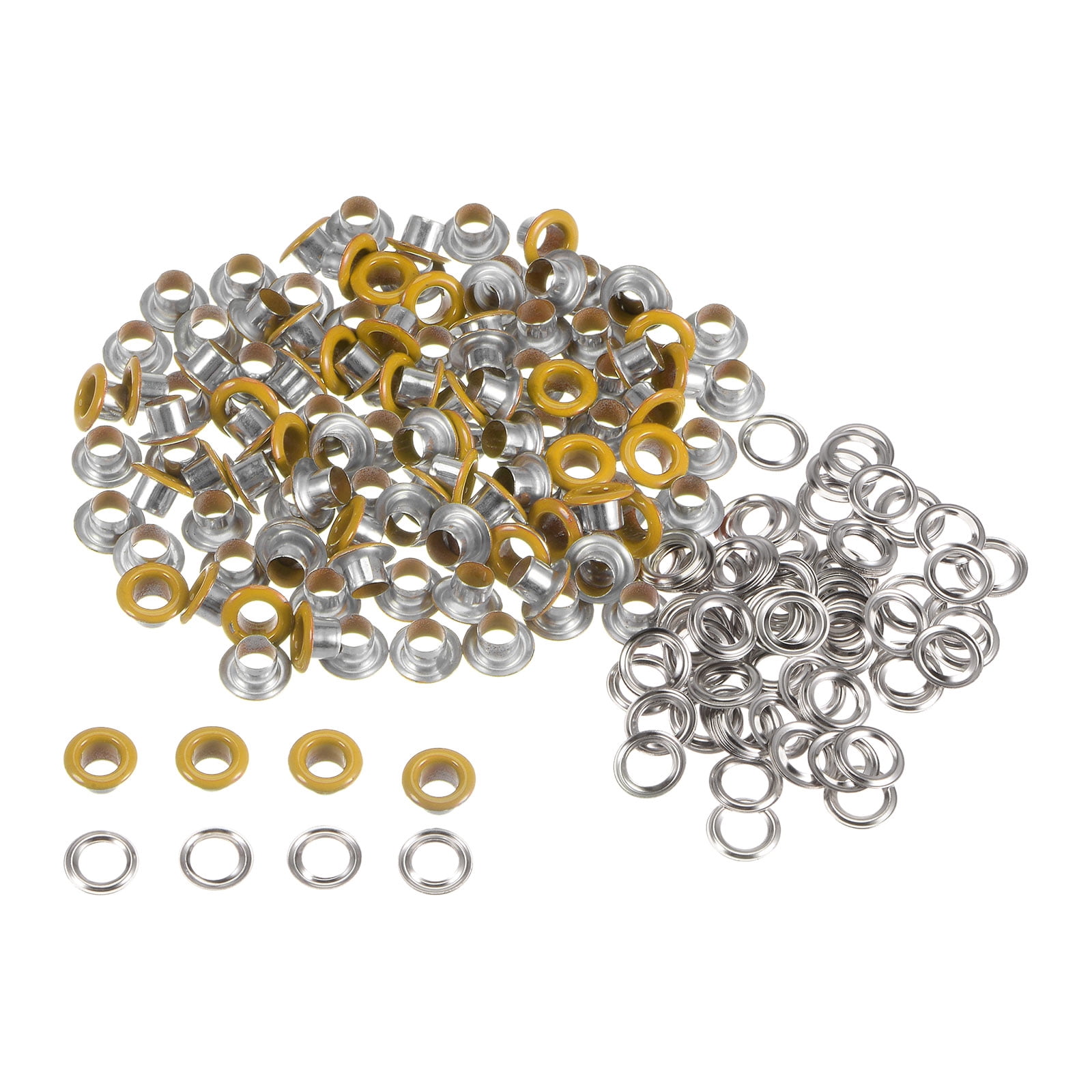 100set Grommets Kit Metal Eyelets 4.5mm Grommet Tool for Shoes Clothes ...